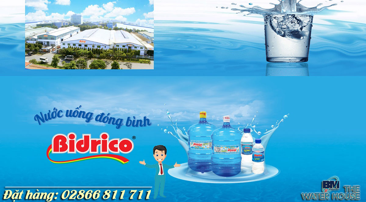 Nước uống Bidrico bình 19L (20L) - Đại lý nước Bidrico giao nhanh